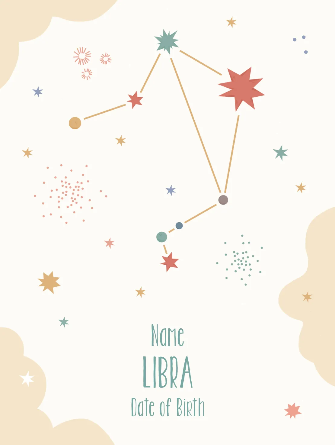Constellation Poster - Libra | My Best Book