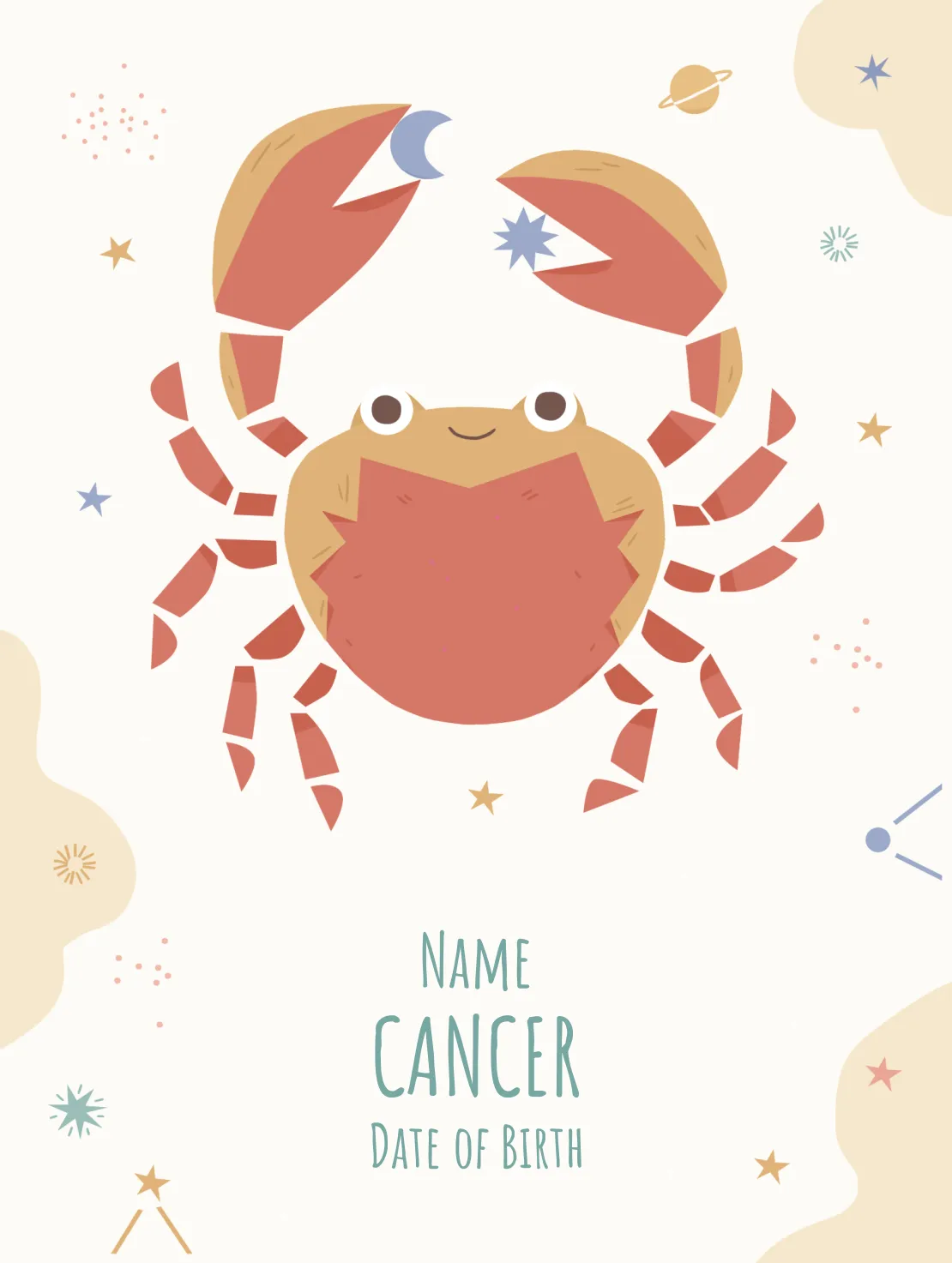 Star Sign Poster - Cancer | My Best Book